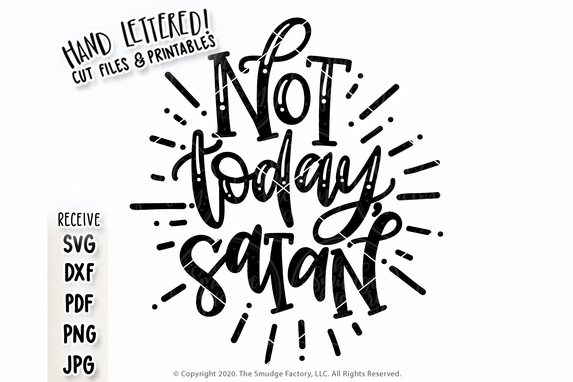 Not Today Satan SVG Quarantine Cut File Bible Verse SVG | Etsy