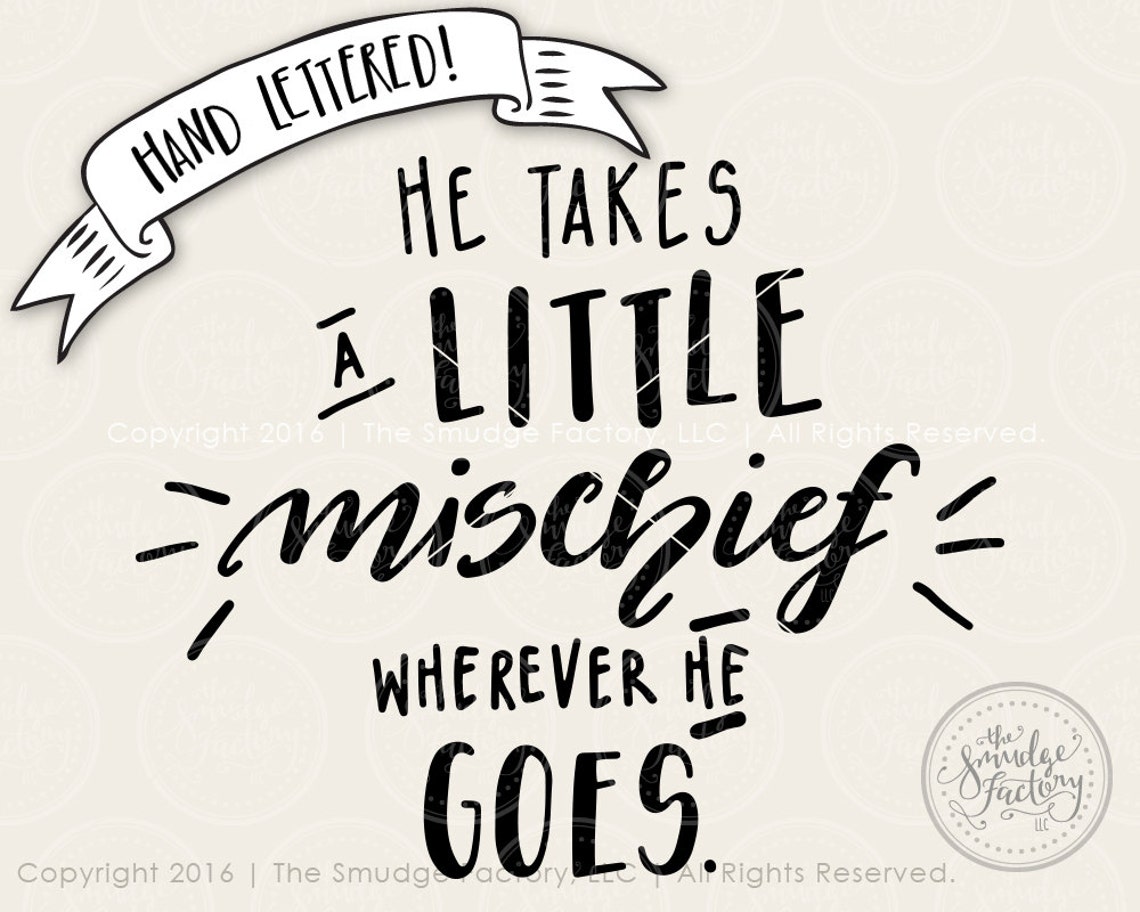 Baby Boy SVG Mischief SVG Cut File Mischievous Little Boy - Etsy