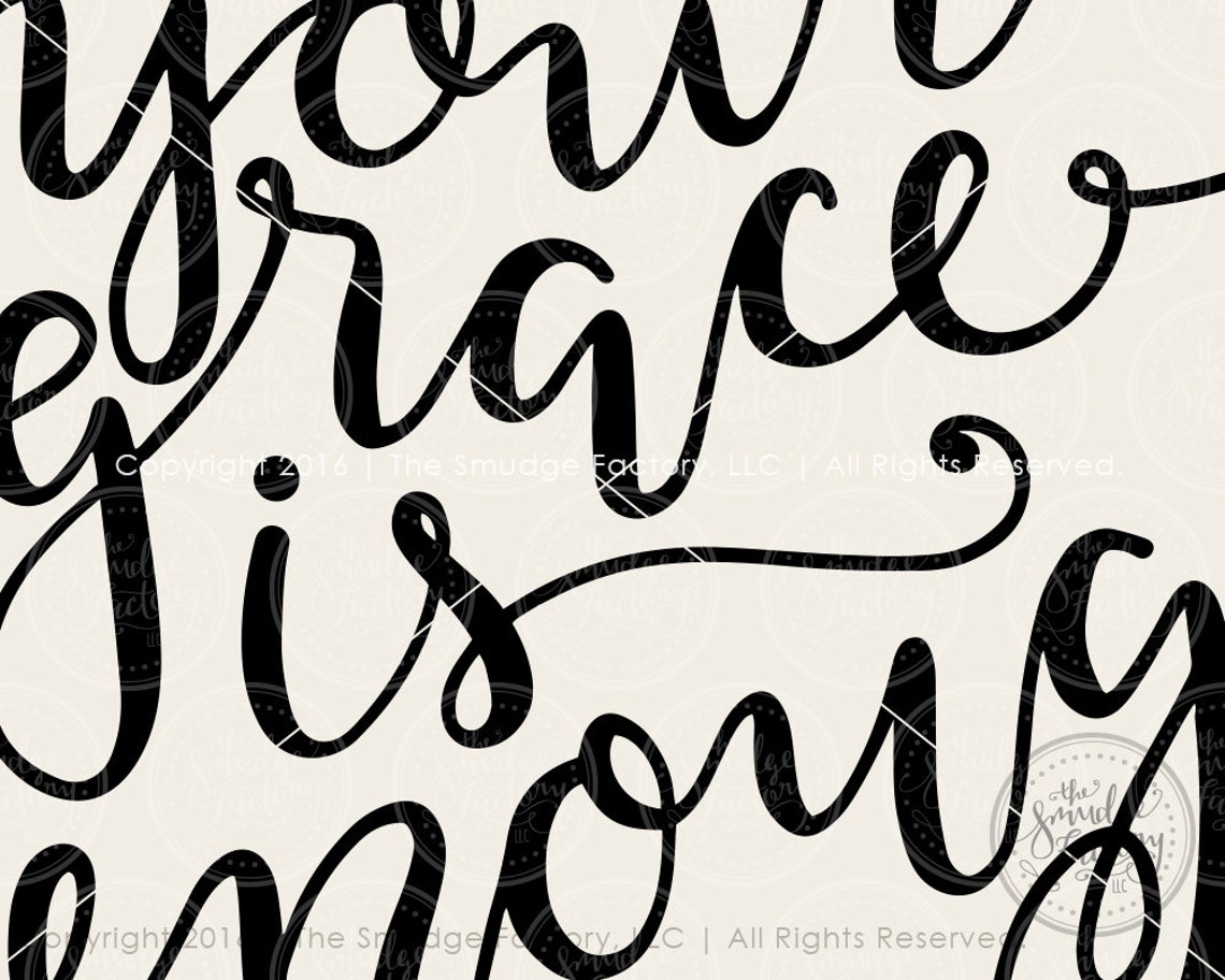 Grace Printable File Your Grace is Enough DIY Print Bible | Etsy