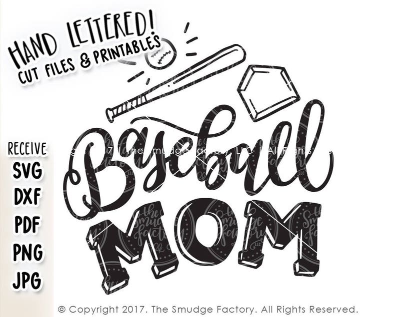 Baseball SVG Baseball Mom Cut File Baseball Printable | Etsy