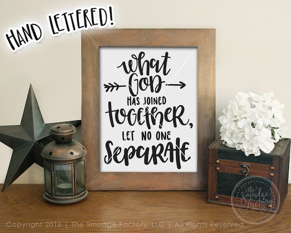 Wedding Printable What God Has Joined Together Let No One | Etsy