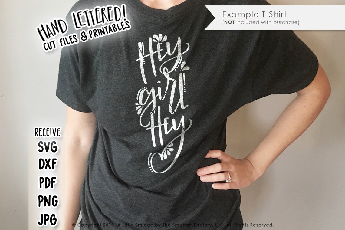 Hey Girl Hey SVG Cut File Hello Cutting File Baby Girl Cut | Etsy