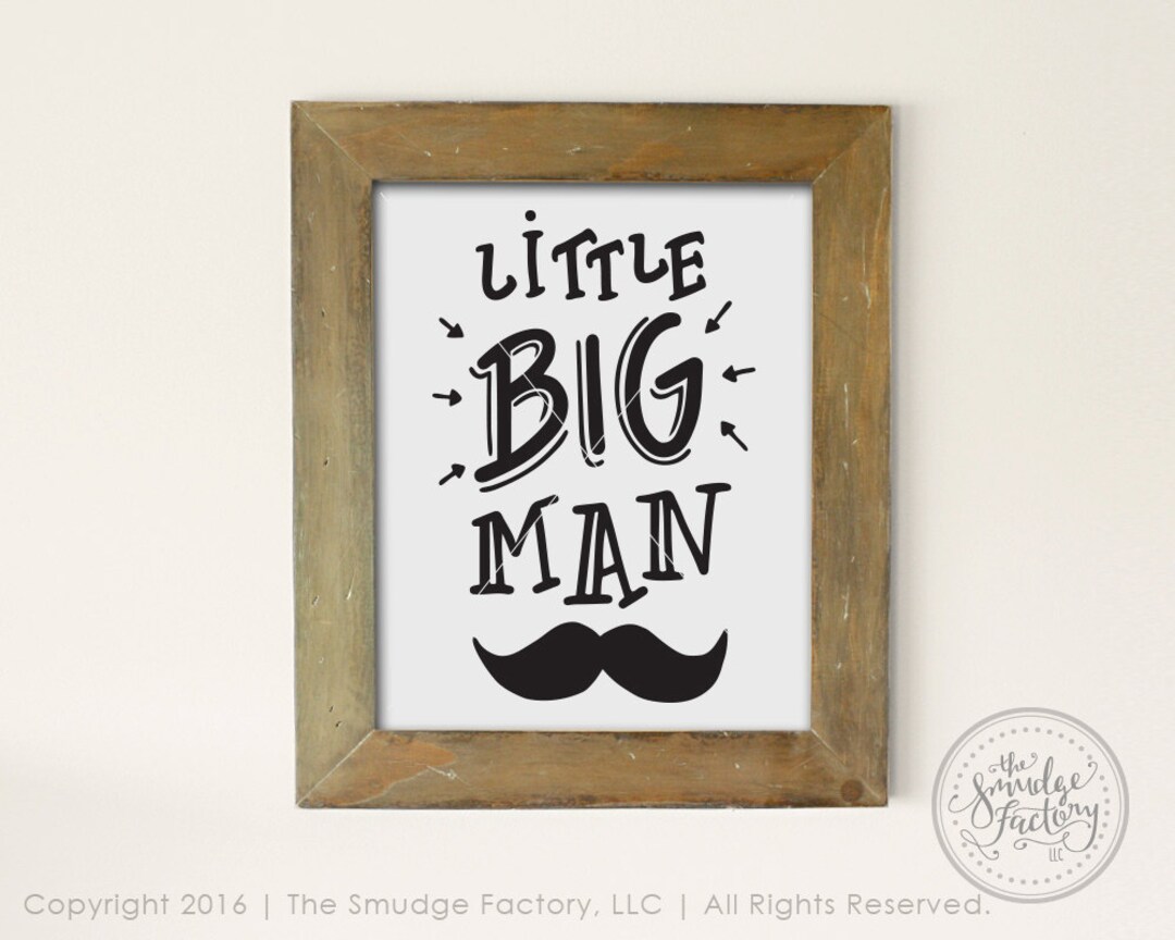 Little Big Man Printable, Baby Boy DIY Print, Nursery Printable File ...