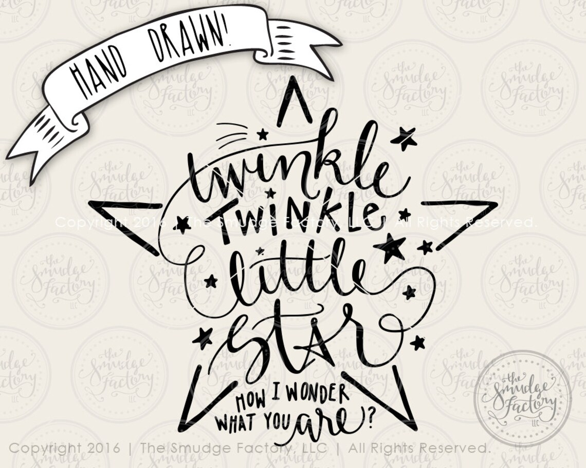 Star SVG Cut File Twinkle Twinkle Little Star Silhouette - Etsy
