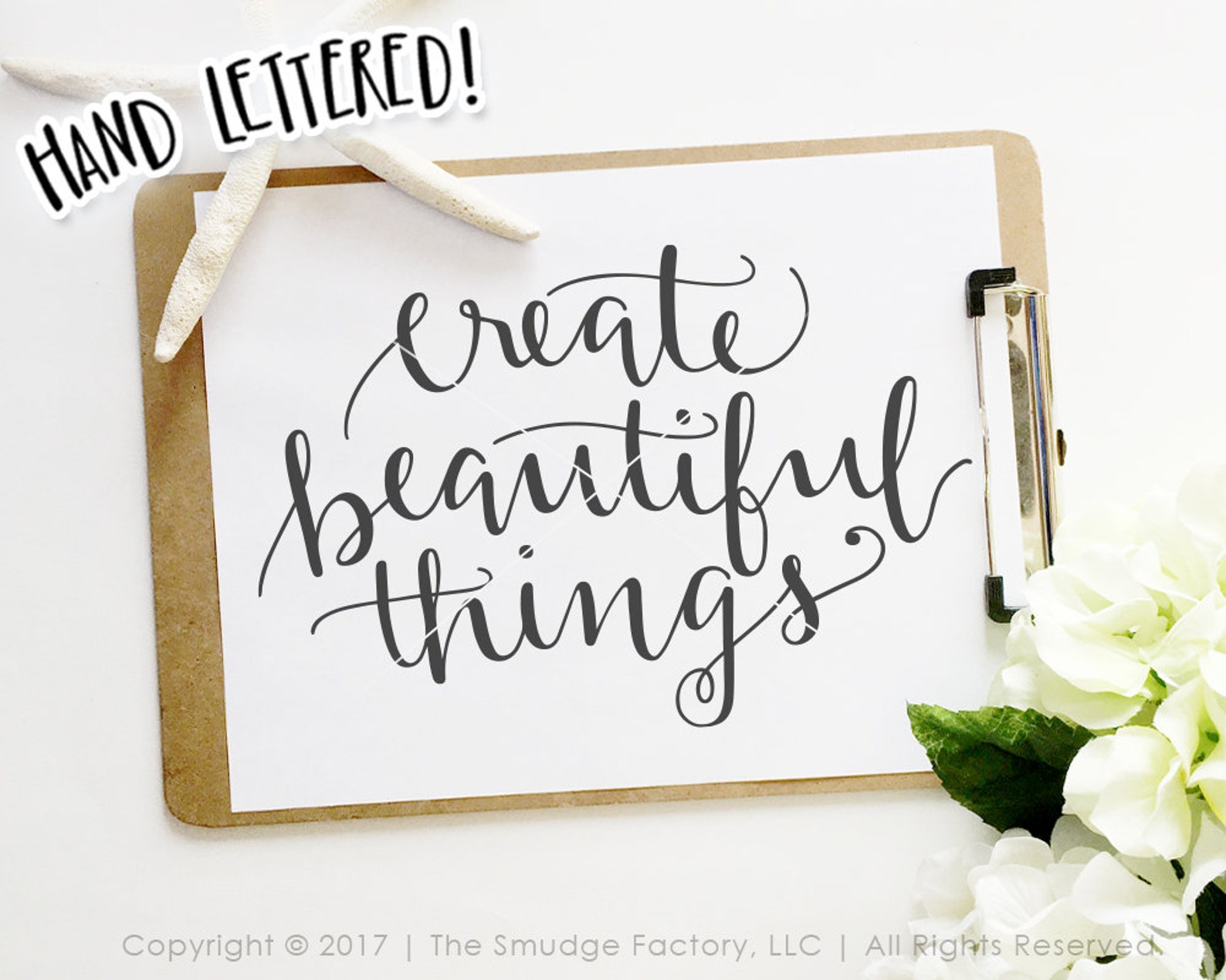 Create Beautiful Things SVG, Hand Lettered Calligraphy Cut File ...