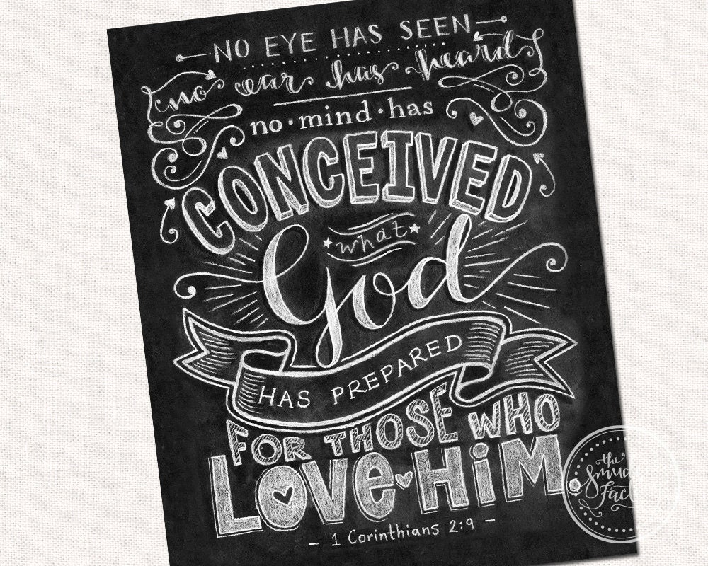 Bible Verse Printable Chalkboard Printable Corinthians - Etsy