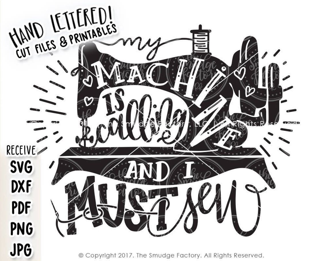 My Machine is Calling and I Must Sew Printable File Sewing - Etsy