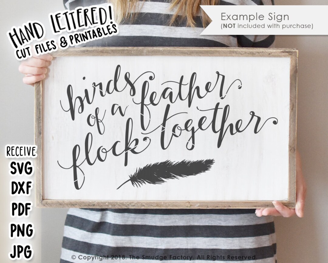 Birds of A Feather Flock Together • Vector • Handwritten Silhouette ...