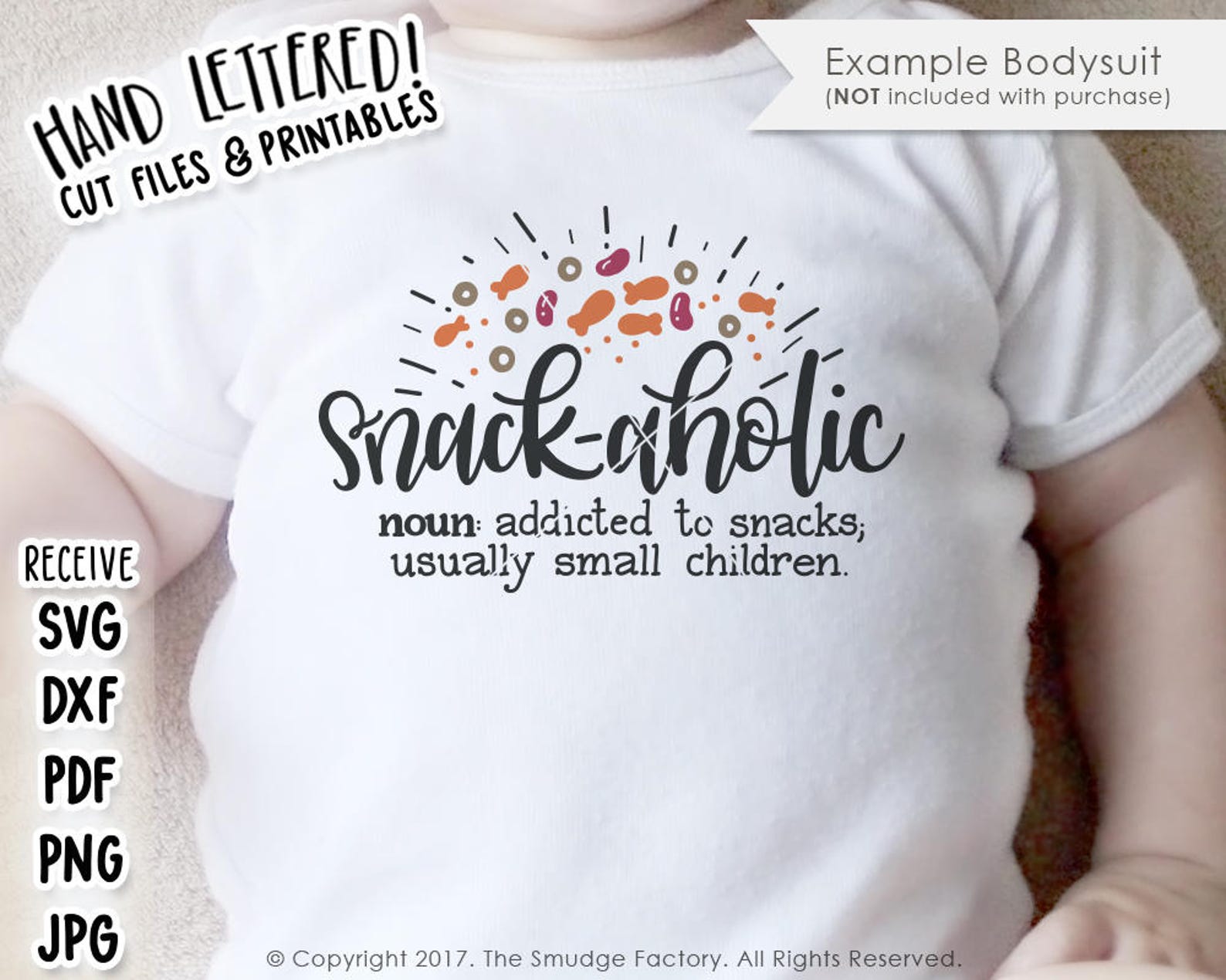 Snack SVG Snack-aholic Cut File Snack Addict Snackasaurus - Etsy