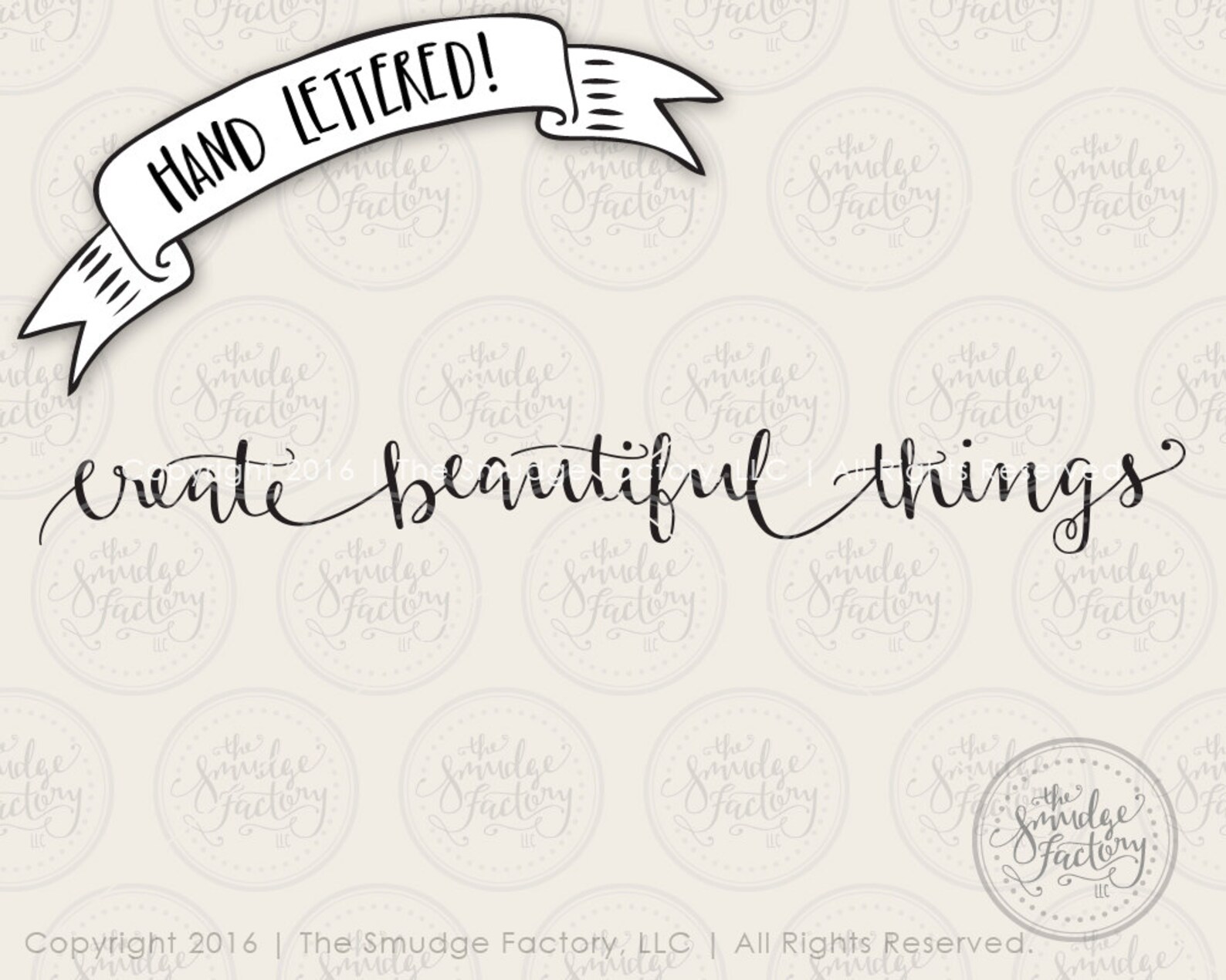 Create Beautiful Things SVG Cut File, Hand Lettered Calligraphy, Vector ...