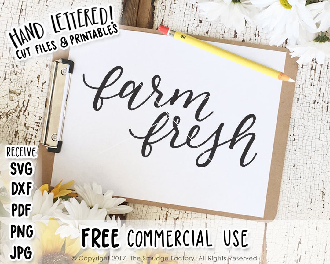Farm Fresh SVG Cut File Farmhouse SVG Farm AVG Hand - Etsy