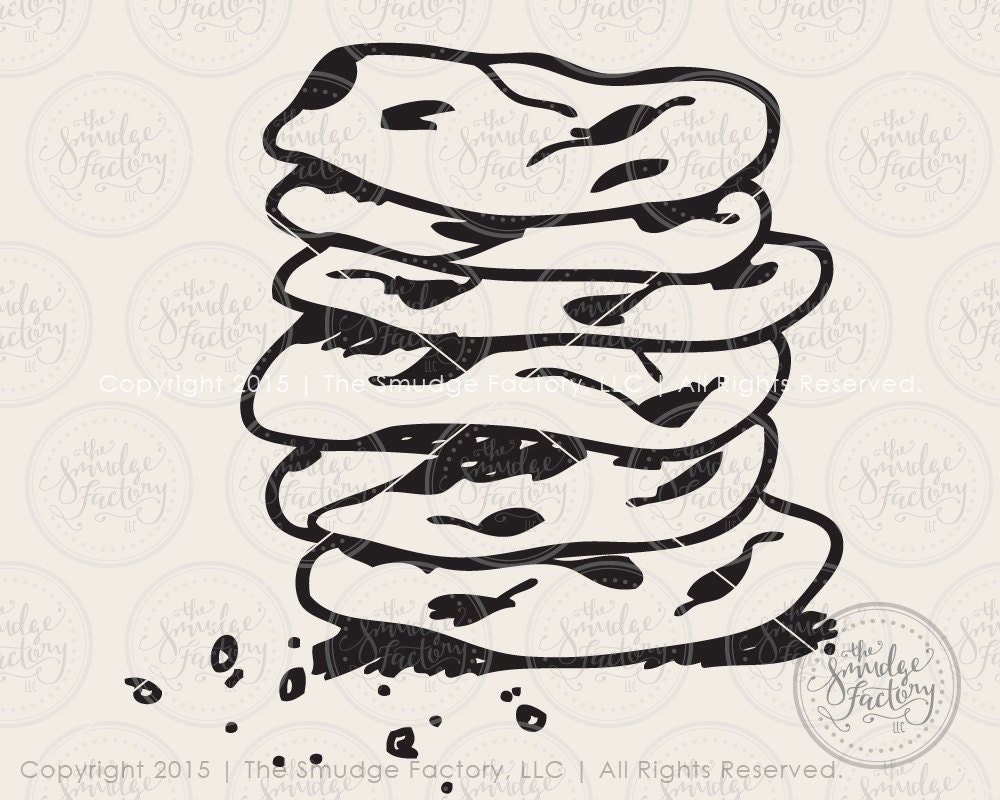 Cookies SVG Cut File Cookie Stack Clip Art Hand Drawn SVG | Etsy