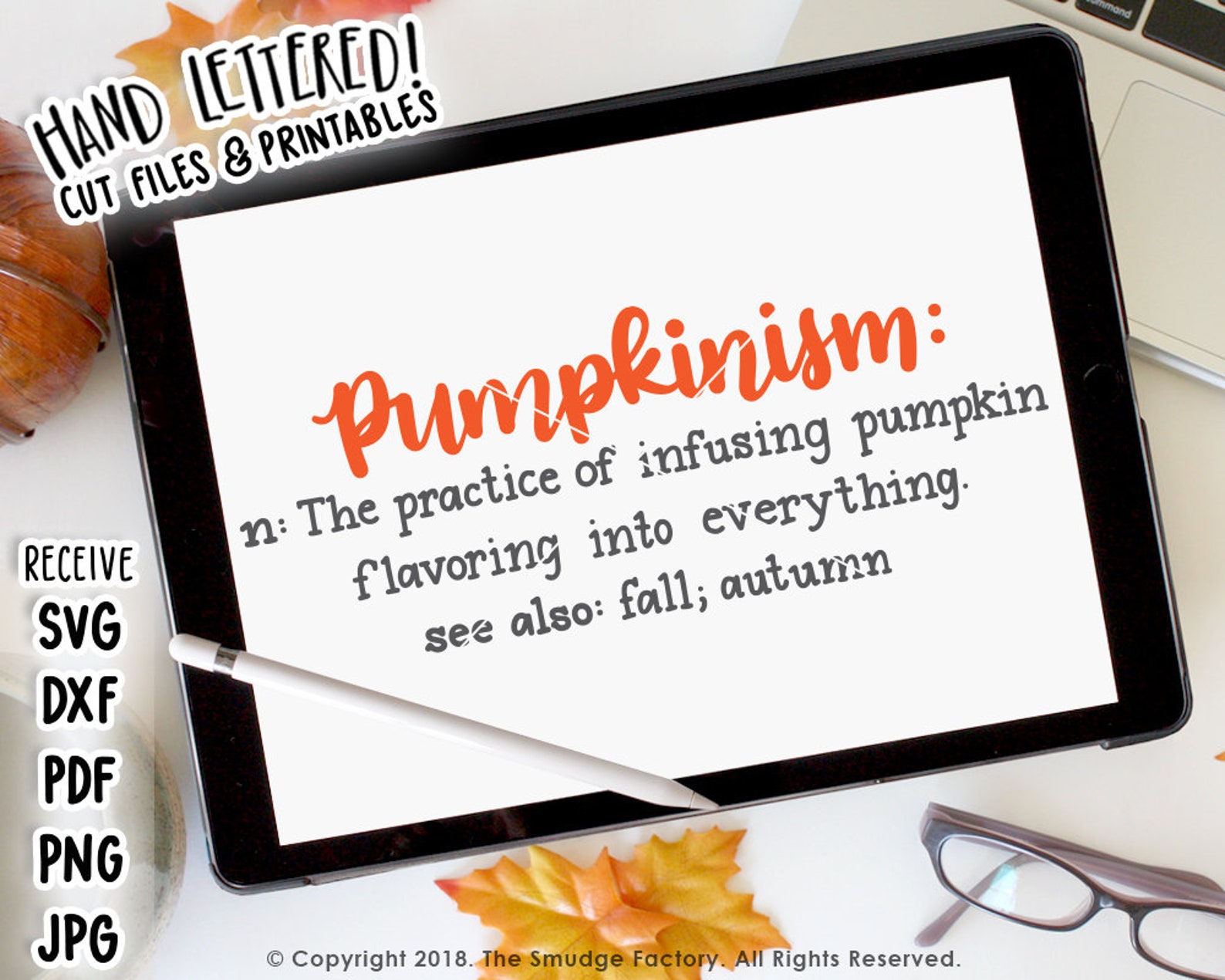 Fall SVG Cut File Pumpkin Spice Pumpkinism Definition SVG | Etsy