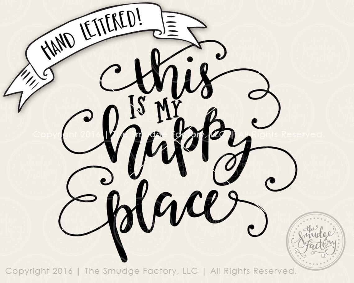 Home SVG Cut File This is My Happy Place Cutting File Home - Etsy