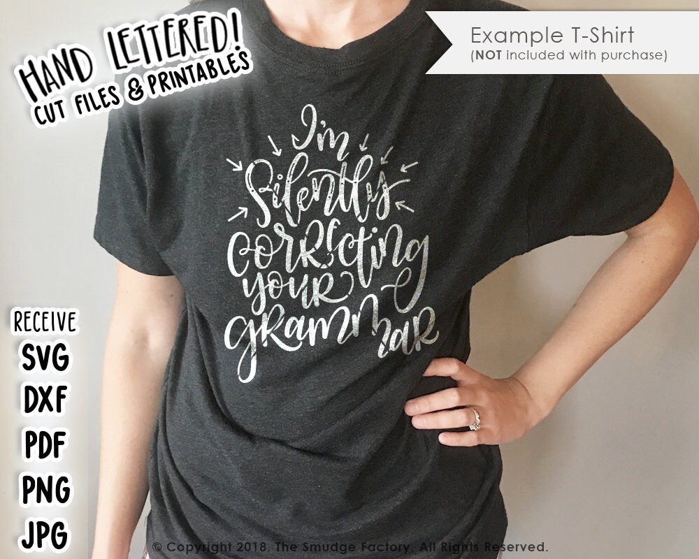 Grammar SVG I'm Silently Correcting Your Grammar SVG | Etsy