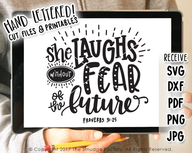 She Laughs Without Fear Bible Verse She is Clothed in - Etsy