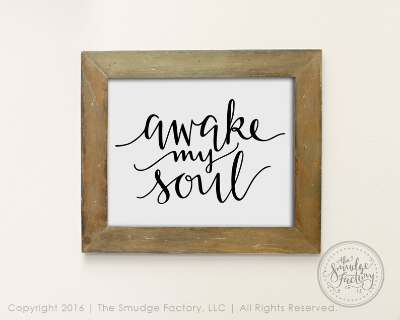 Awake My Soul SVG Cut File Psalm Bible Verse Hand Lettered - Etsy