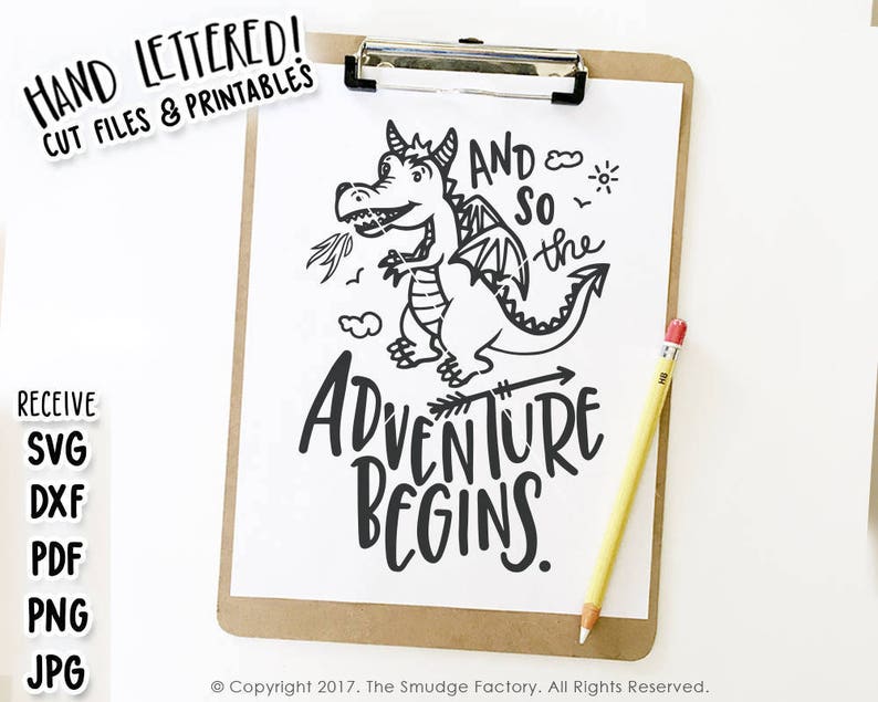 Dragon Printable Adventure Print so the Adventure Begins | Etsy