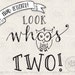 Look Whoo's Two Printable File Baby Birthday Decor Baby - Etsy