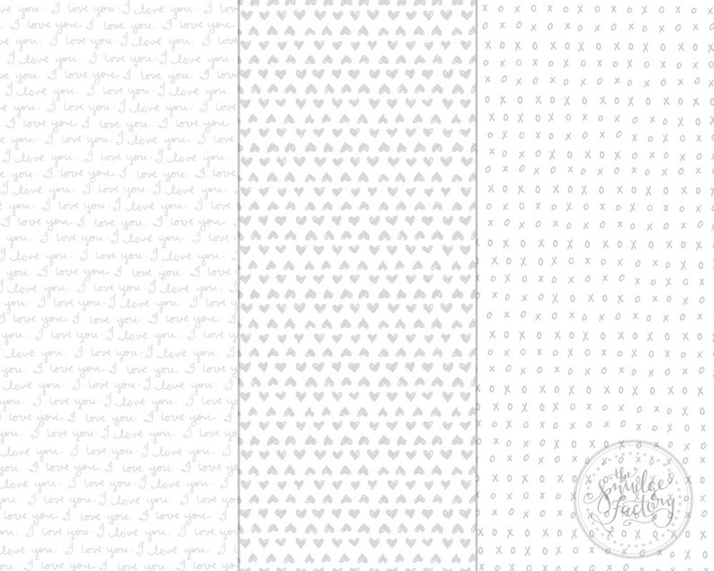 Printable Valentine's Envelopes, Love Patterns (DIY Digital Download ...