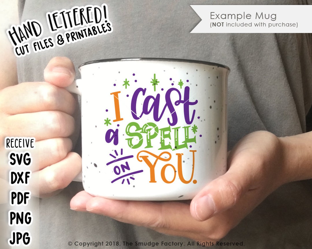Halloween SVG Cut File, I Cast A Spell on You, Hand Lettered (digital ...