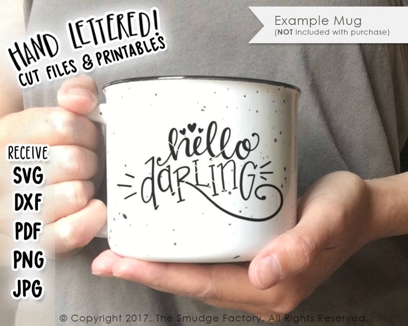 Hello Darling Printable File Hello DIY Wall Art Baby Girl | Etsy