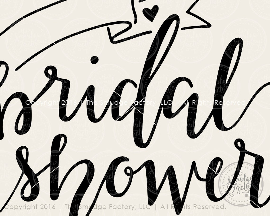 Wedding Svg Bridal Shower Svg Cut File Hand Lettered Etsy
