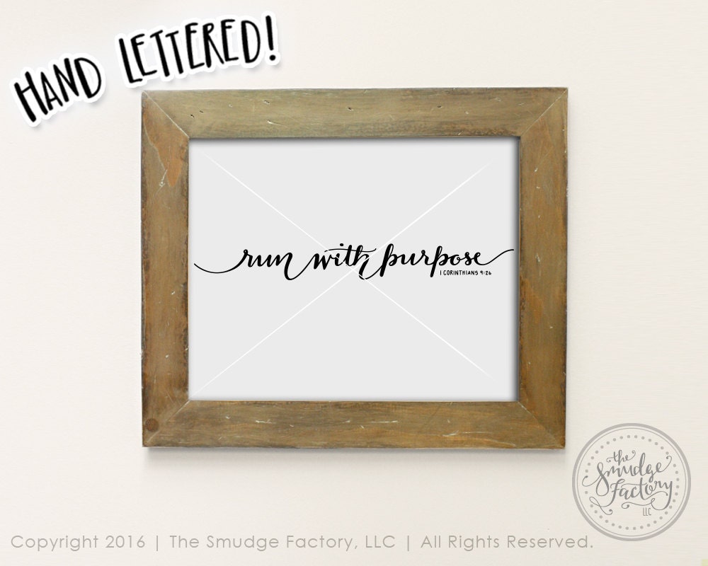 Run SVG Run With Purpose 1 Corinthians 9:26 Bible Verse - Etsy