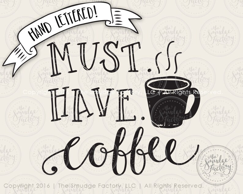 Coffee Printable File Must Have Coffee DIY Wall Art Home - Etsy