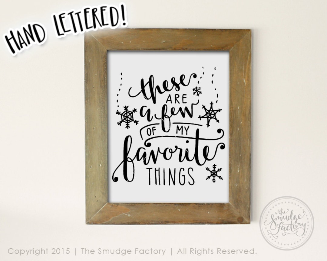 These Are A Few of My Favorite Things Printable, Christmas Vector ...