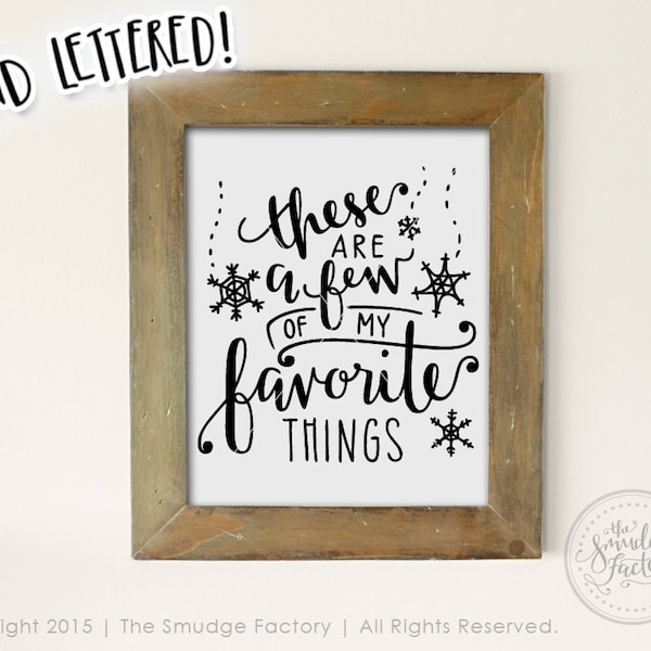 A Few of My Favorite Things Printable - Etsy