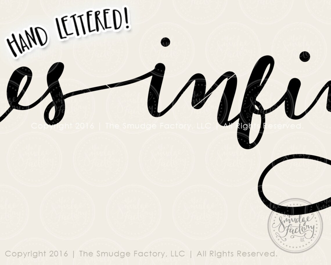 Times Infinity SVG Cut File Infinite SVG Hand Lettered | Etsy