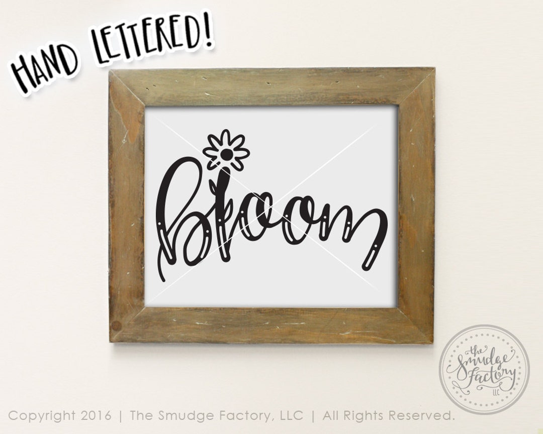 Spring Printable File, Bloom Where You Are Planted, Hand Lettered ...