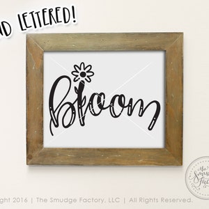 Spring Printable File, Bloom Where You Are Planted, Hand Lettered ...