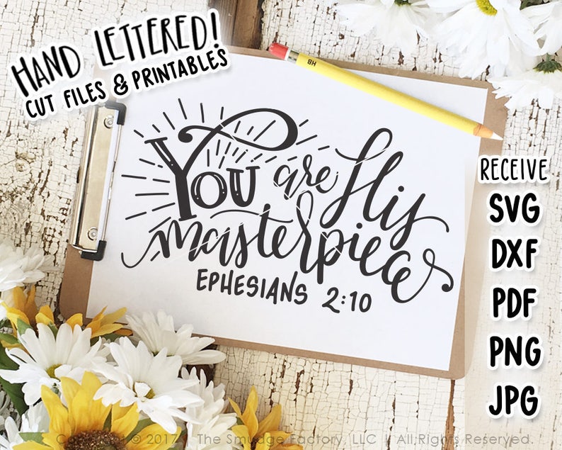 You Are His Masterpiece Printable Bible Verse Print - Etsy