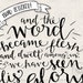 Bible Verse SVG Cut File, John 1:14, and the Word Became Flesh, Clip ...