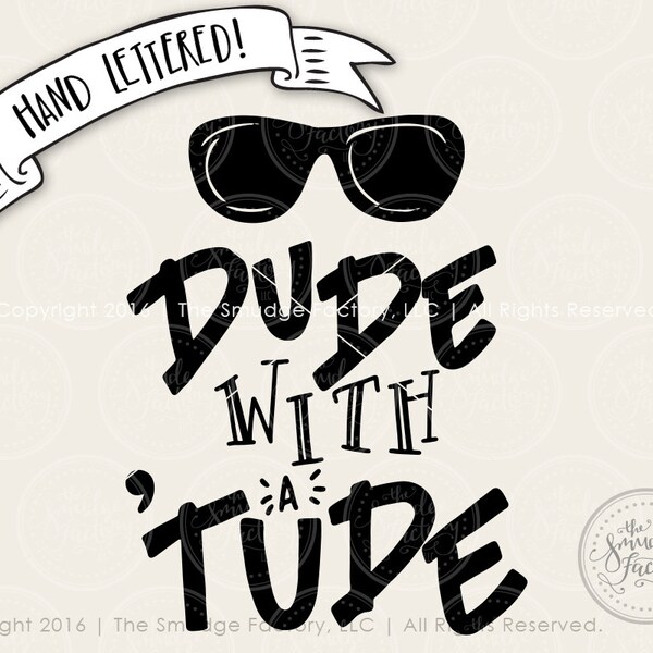 Dude With Attitude Svg - Etsy