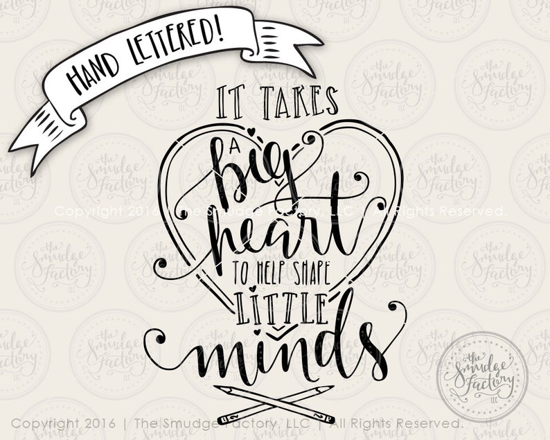 Teacher Printable It Takes a Big Heart to Help Shape Little | Etsy