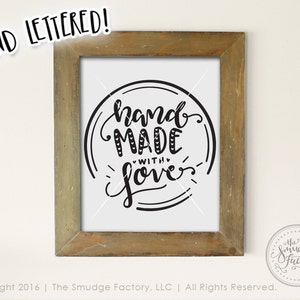 Handmade With Love SVG, Handmade Cutting File, Hand Lettered SVG ...