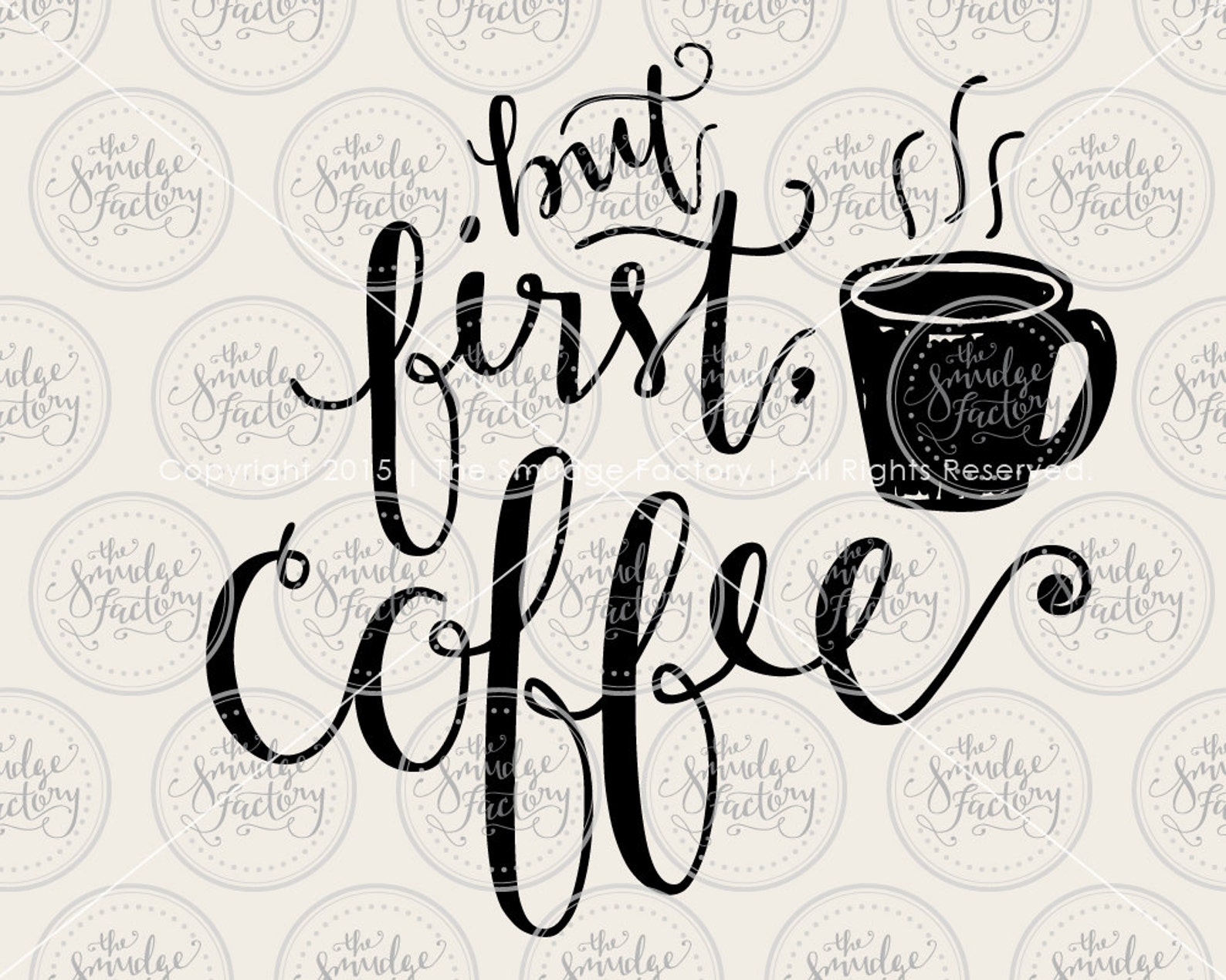 But First Coffee Printable Wall Art Hand Lettered - Etsy