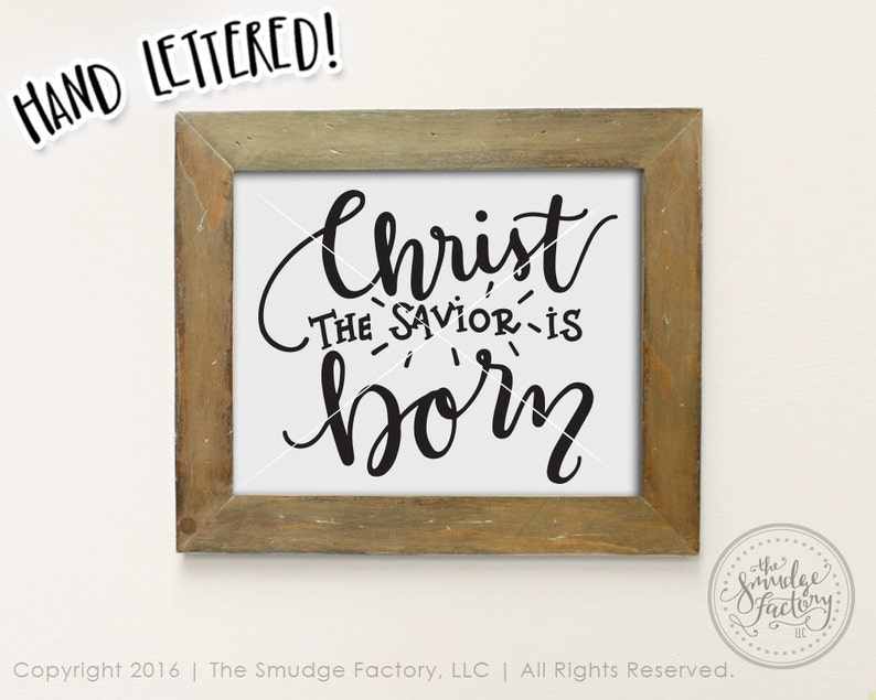 Christmas Printable File Christ the Savior is Born DIY Print - Etsy
