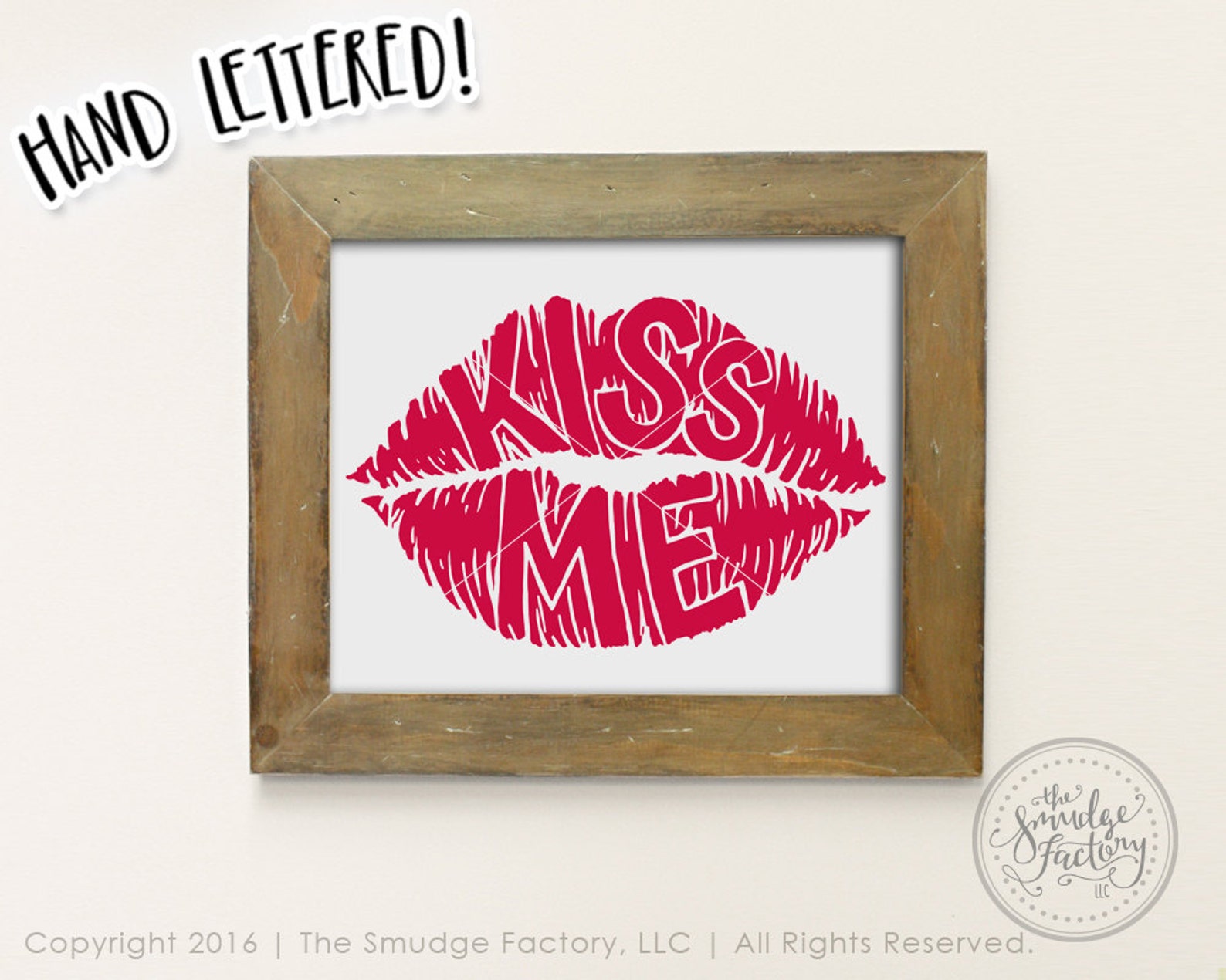 Lips Printable File Kiss Me Lips Hand Drawn Lips DIY Home - Etsy