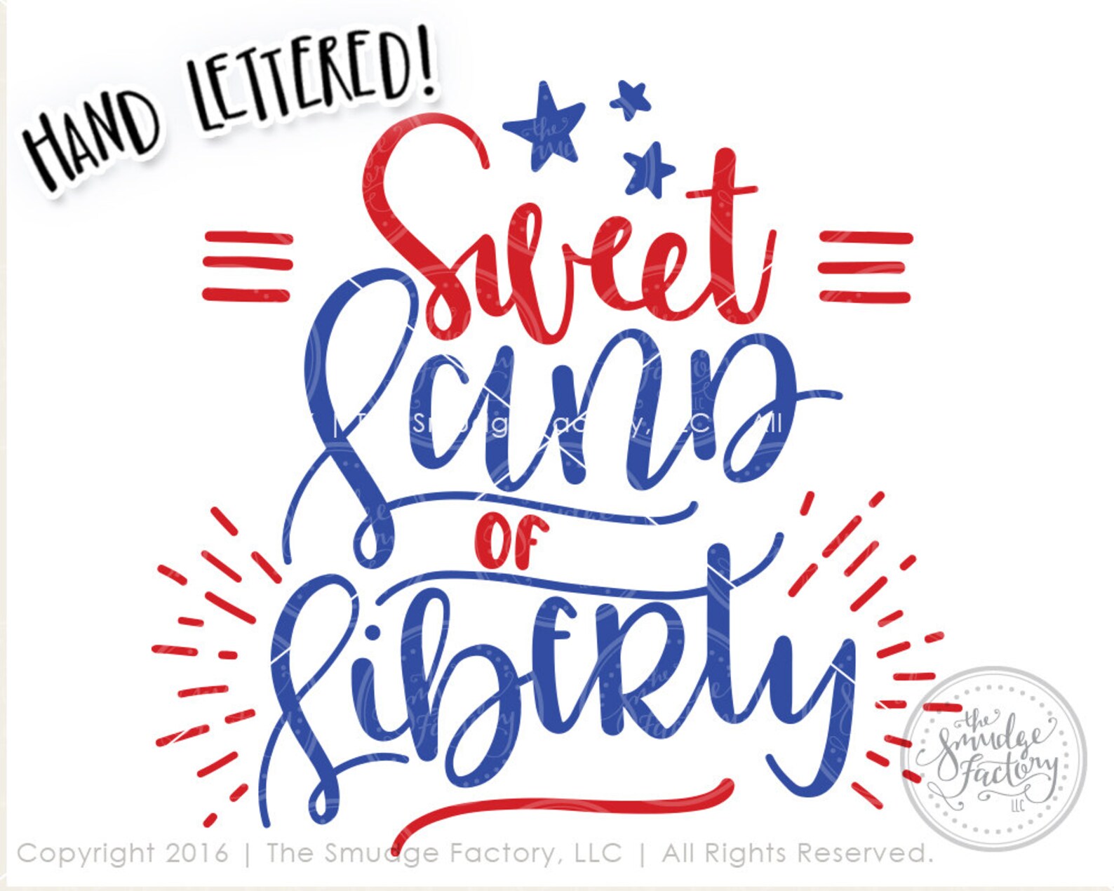 Patriotic Printable File Sweet Land of Liberty Print Land of | Etsy