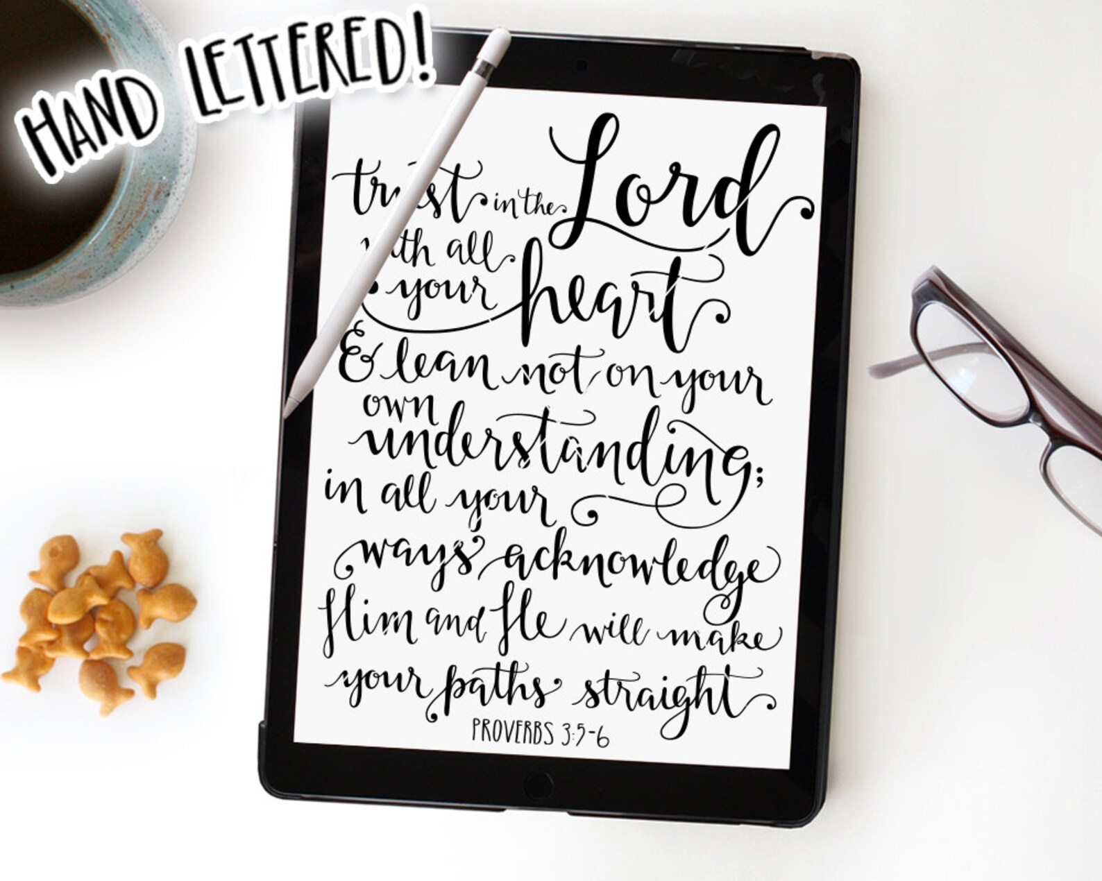 Proverbs 3:5-6, SVG Cut File, Trust in the Lord With All Your Heart ...