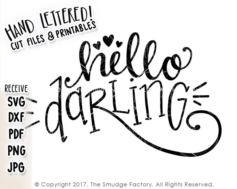 Hello Darling Printable File Hello DIY Wall Art Baby Girl | Etsy