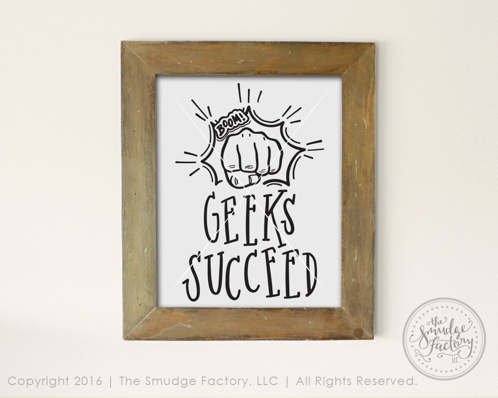 Geek SVG Cut File Geeks Succeed Clipart Hand Drawn Nerd Cut - Etsy