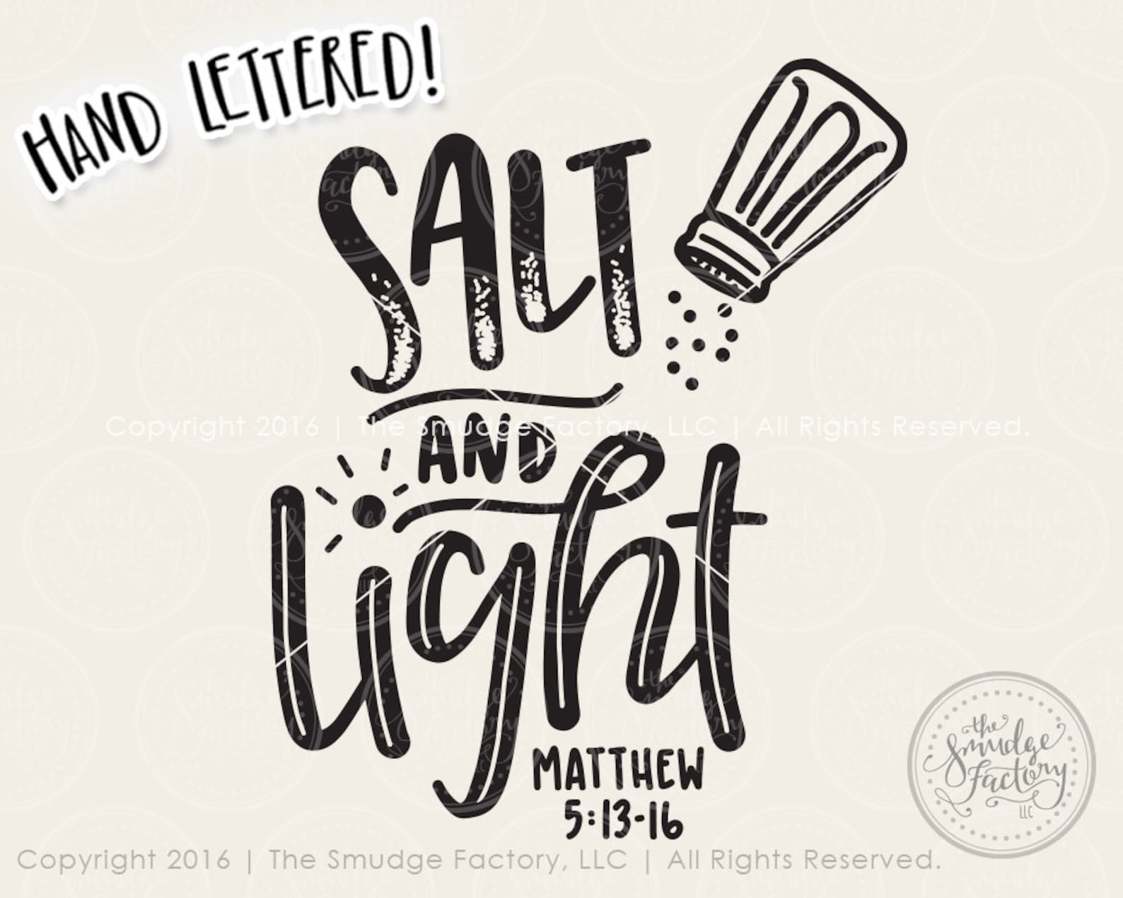 Salt And Light Printable Matthew 5:13-16 Bible Verse Digital | Etsy