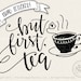 But First Tea Printable File, Tea DIY Print, Tea Cup Wall Art, Hand ...