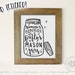 Mason Jar Printable File, Fireflies, Lightning Bug, Mason Jar DIY Print ...
