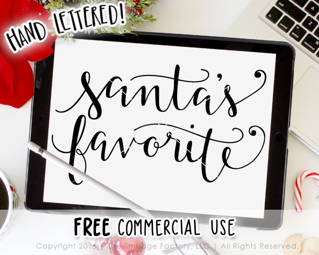 Santa SVG Cutting File, Santa's Favorite, Christmas SVG, Silhouette Cut ...
